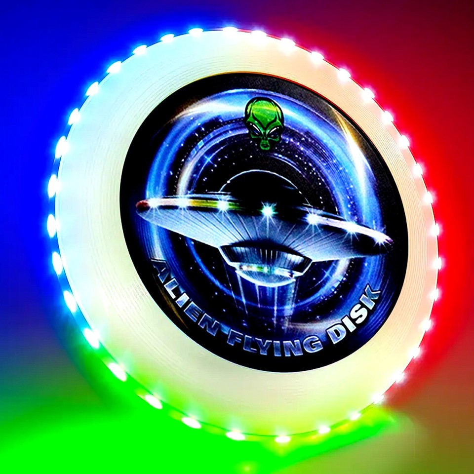 LED Flying Disc Glow in The Dark Flying Disk Super Bright Frisbee Disc ...