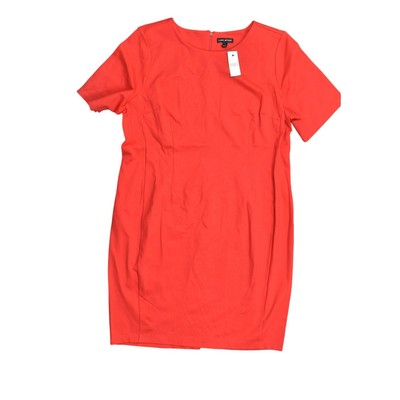 NEW Lane Bryant Red Shift Dress Size 18 Plus NWT Midi Short Sleeve | eBay