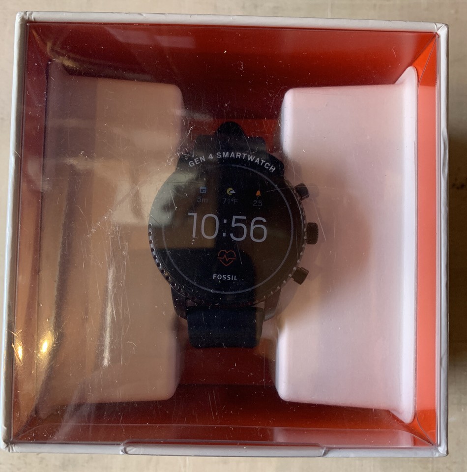 Fossil FTW4018 Gen 4 Smartwatch - Q Explorist Black Silicone | Sealed ...