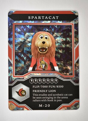 2021-22 MVP Mascot Gaming Cards Sparkle #M-20 Spartacat - Ottawa ...