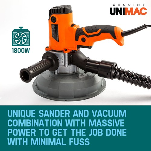 UNIMAC Drywall Sander Automatic Vacuum System Gyprock Wall Plaster ...