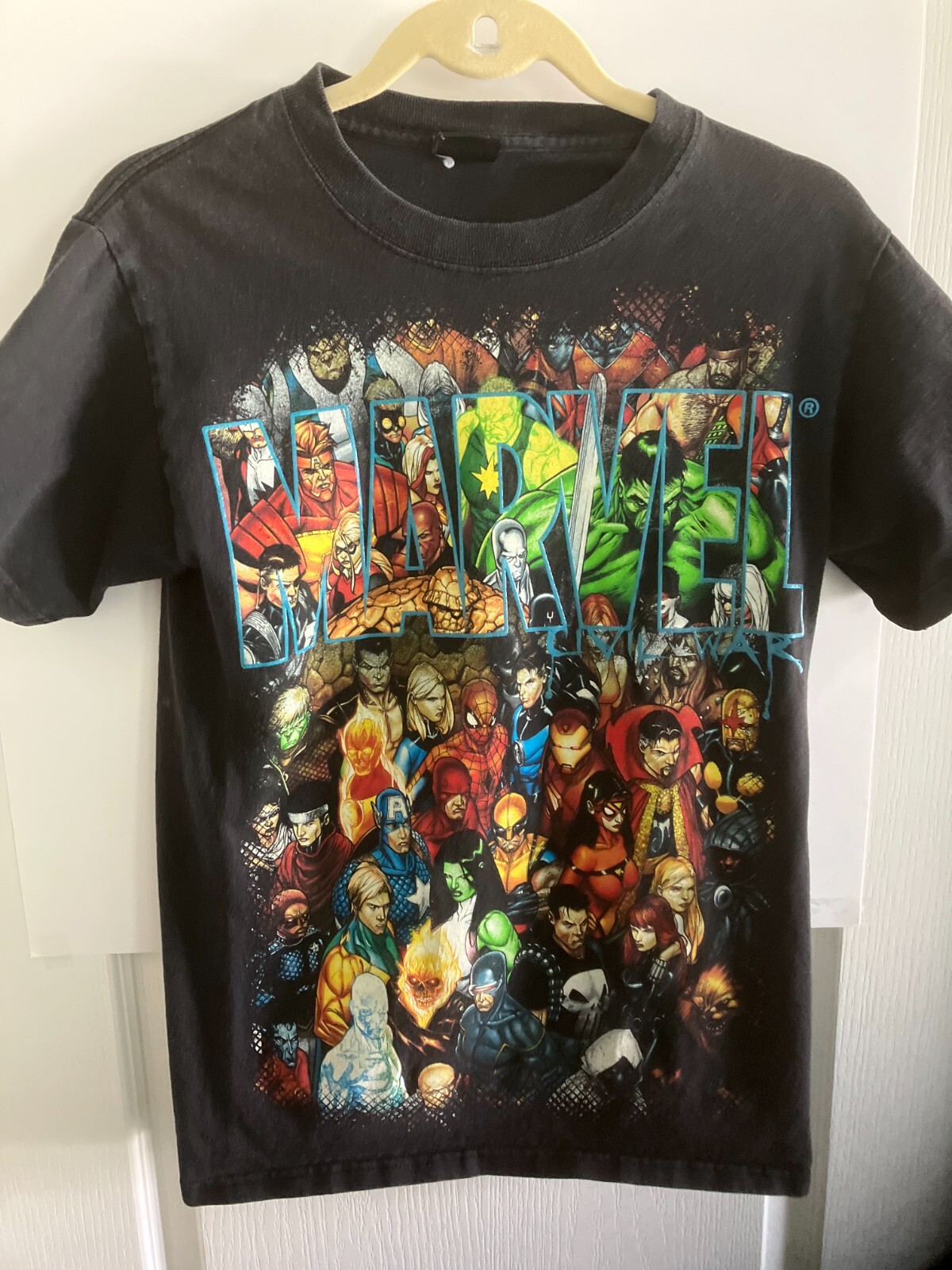 Marvel Civil War Mad Engine All Characters Black T-Sh… - Gem