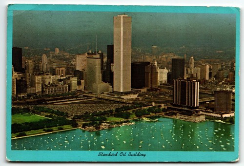 Standard Oil Building Chicago Illinois IL Chrome Continental Postcard ...