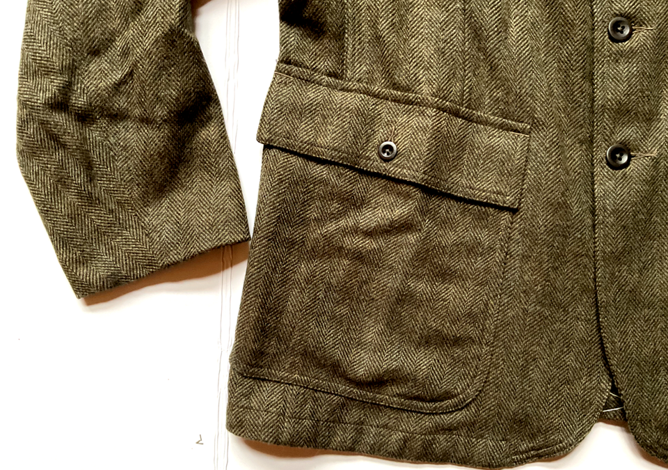 RRL Ralph Lauren Wool Cotton Blend Tweed Herringbone Tweed Sport Coat ...