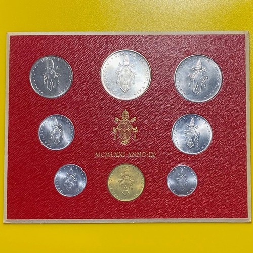 1971 VATICAN CITY (8) COINS MINT SET 500 LIRE .29oz SILVER PAUL VI ...