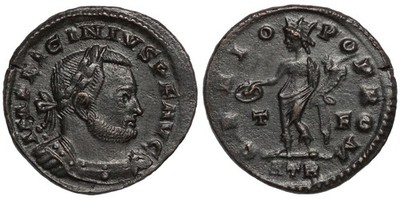 Ancient Roman Imperial Coin Licinius Æ AD 316 Trier Mint GENIO POP ROM ...