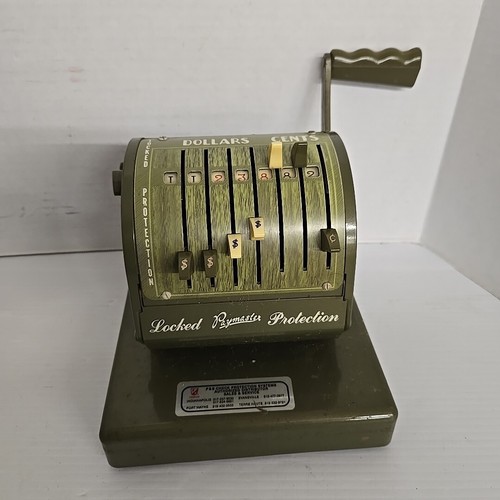 Vintage Paymaster Check Writer Series X550 No Key W/ Cover | eBay