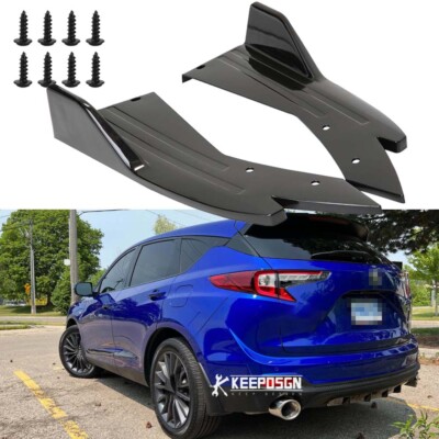 Car Rear Spats Bumper Lip Splitter Diffuser Canard Spoiler For Acura ...