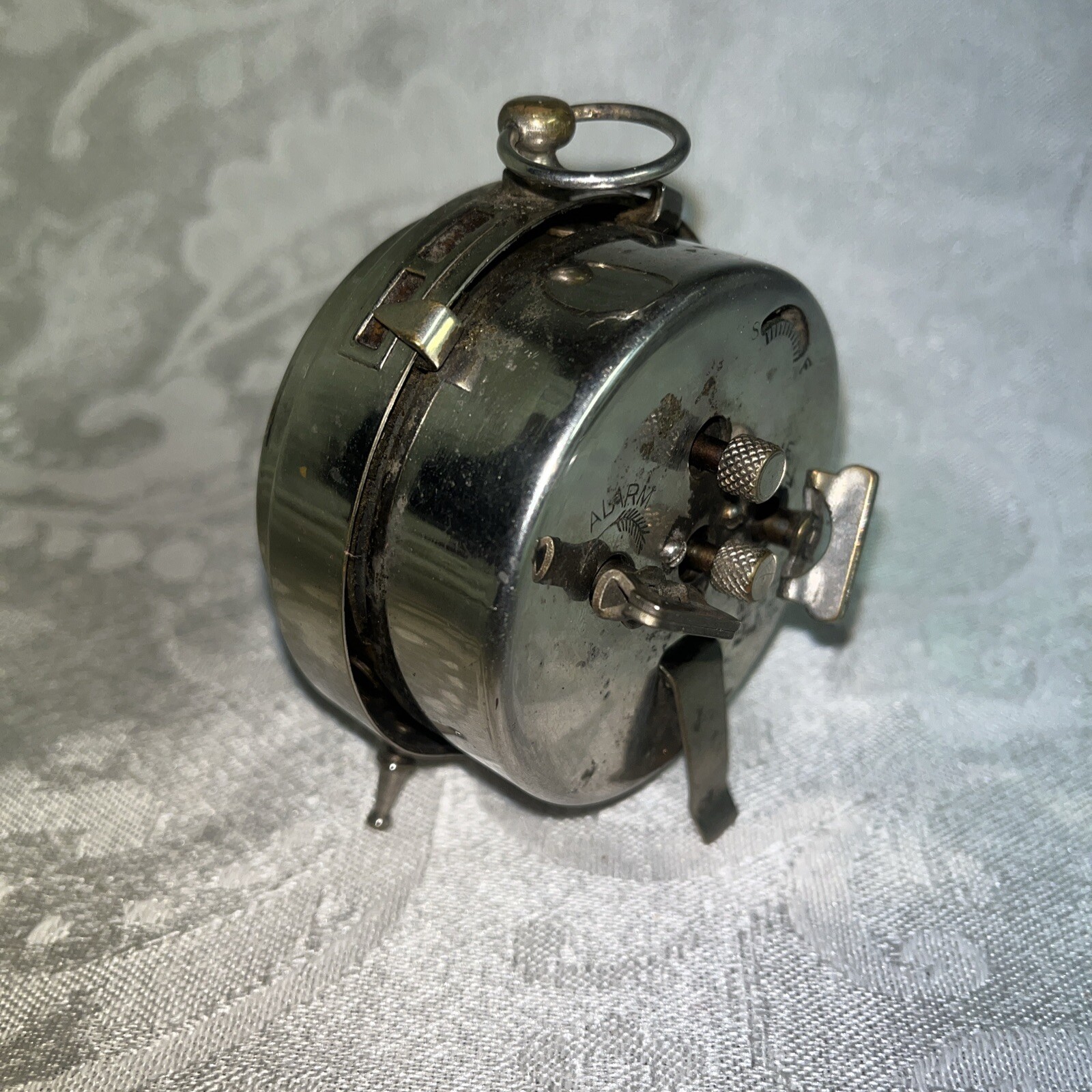 Antique 1920 Nickel Finish Westclox Baby Ben Peg Leg Alarm Clock ...