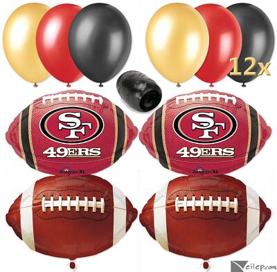 San Francisco 49ers Football Balloon Decorations Party Pack 17pc 17pc ...