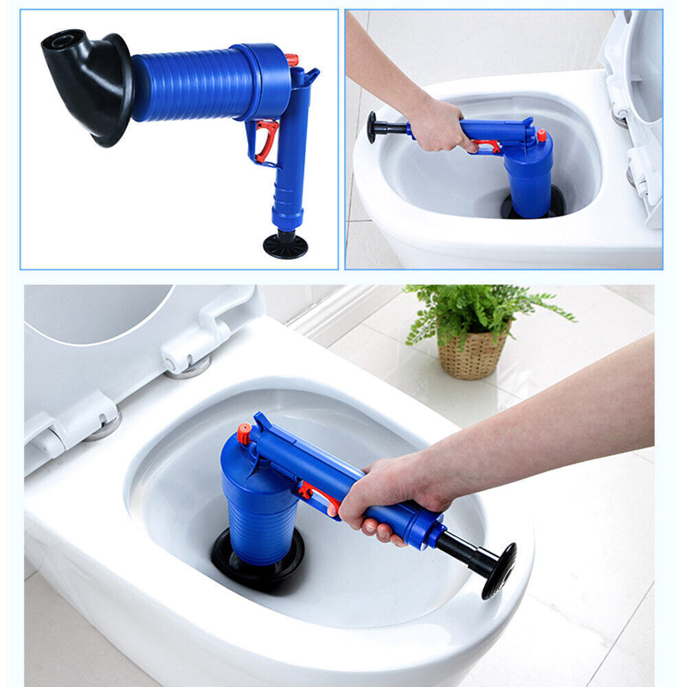 Air Pump Drain Blaster Toilet Plunger & Sink Bath High-Pressure ...