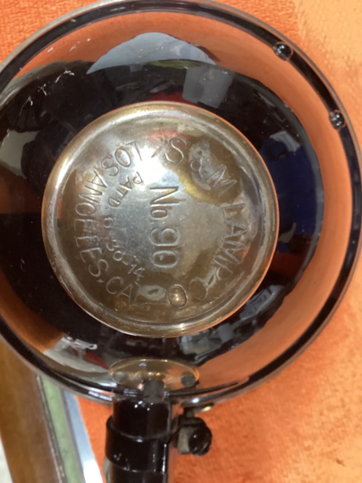 Early Vintage S&M Lamp No.90 Old Hot Rod Accessory SPOT Light CAR Auto ...