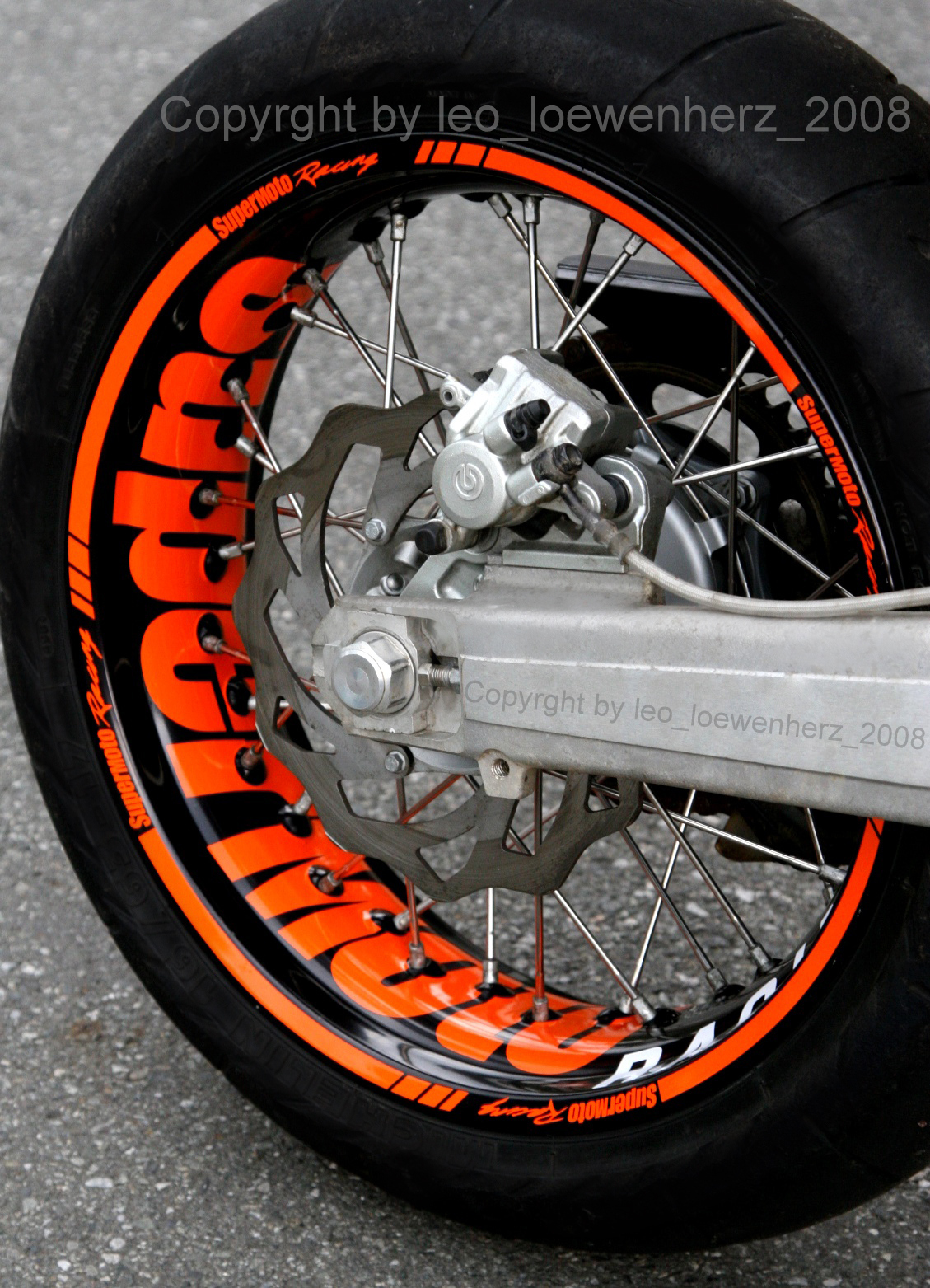 Aufkleber Felgenaufkleber Supermoto KTM SMC-R 690 SMCR LC4 625 640 EXC ...