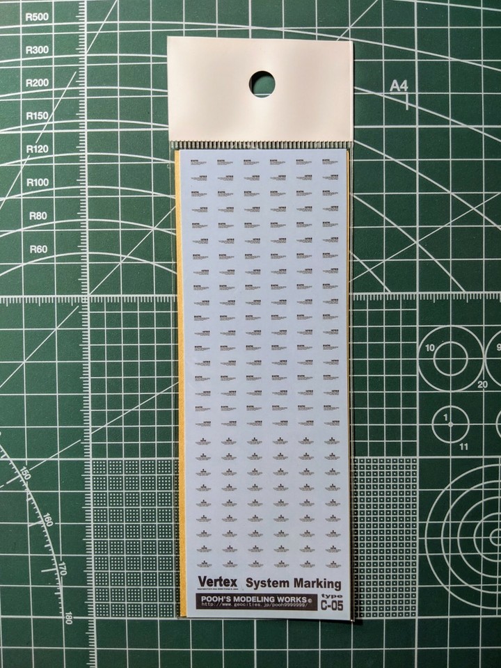 Vertex System Marking Type C-05 Water Decal Pooh's Modeling Works Black ...