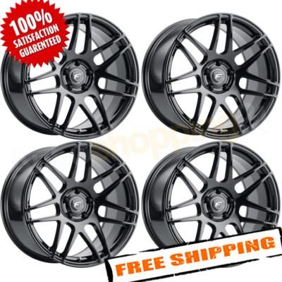 Forgestar F25193076P62 Set of 4 19x13 6x114.3 62mm F14 Drag Gloss Black ...
