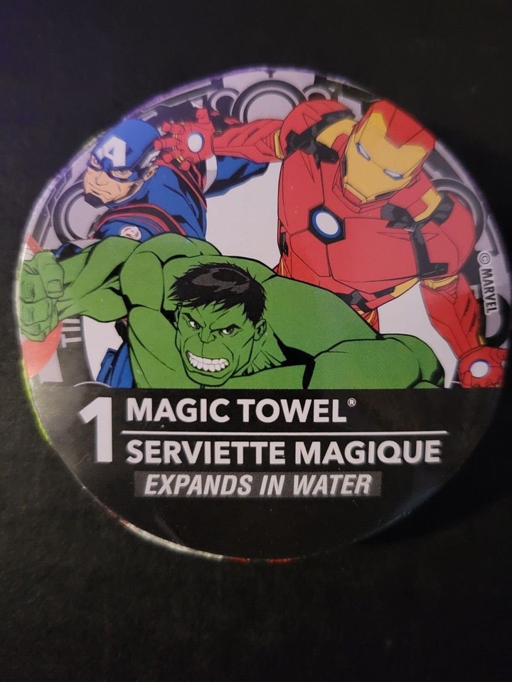 Peachtree Magic Towels Expands In Water, Assorted Characters MARVEL, DC ...