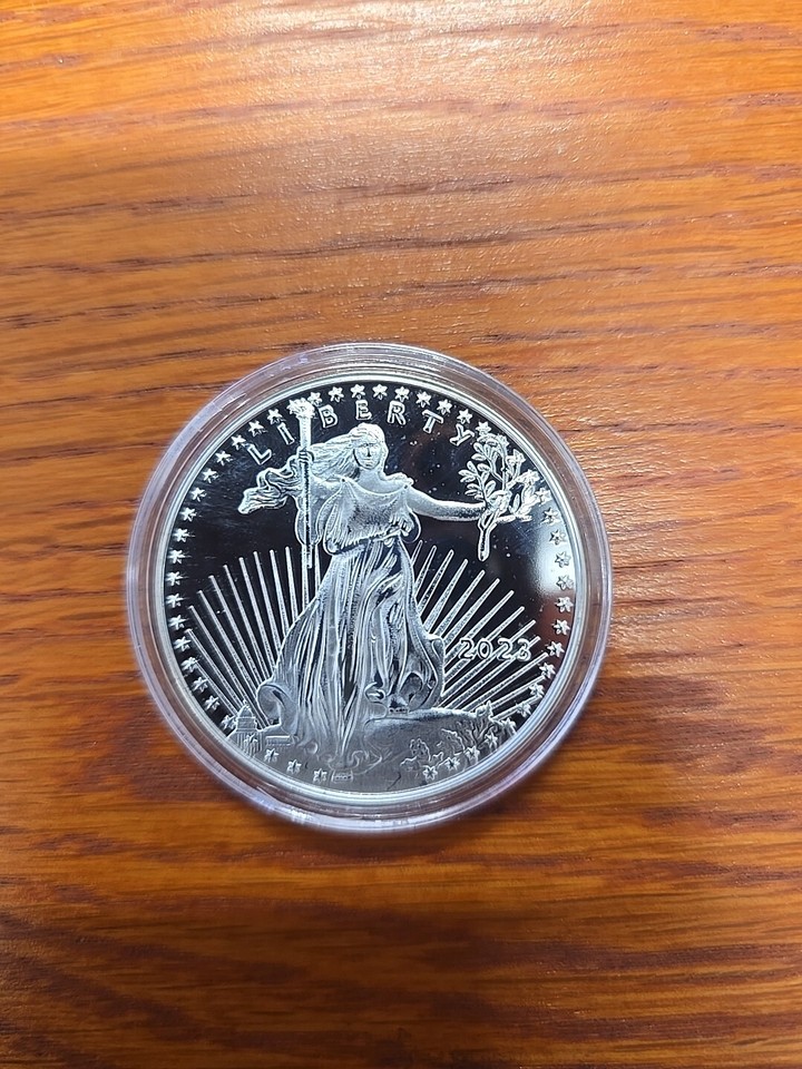 American Silver Eagle Brilliant Commemorative Coin”Silver Plated Metal ...