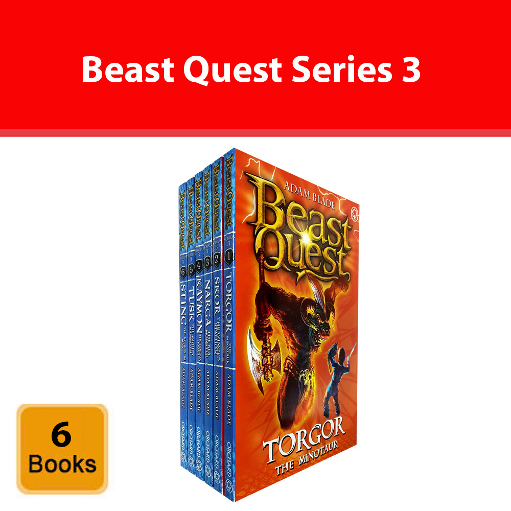 Beast Quest Series 3 collection 6 Books Set (13 to 18) pack Sting, Tusk ...