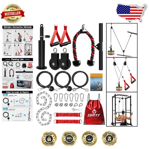 Compact Cable Pulley System for Multi-Function Exercises - Easy to ...