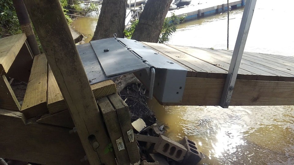 3 ft. Wide Compound Swivel Boat Dock Ramp Hinge Kit for Lateral, and ...