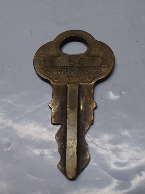 Chicago Lock Brass Key W 567 original for Coin Operated Vending Machine ...