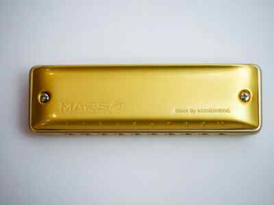 Kongsheng Mars with Aluminum Comb Gold Diatonic Harmonica multiple keys ...