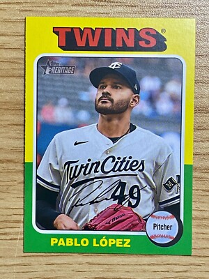 2024 TOPPS HERITAGE PABLO LOPEZ TWINS #26 SP | eBay
