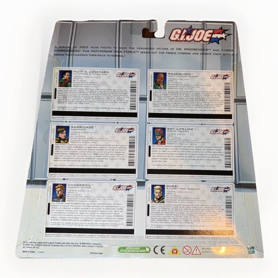 GI Joe Valor Vs Venom ANTI VENOM TASK FORCE 2004 TRU exclusive 6 pack ...