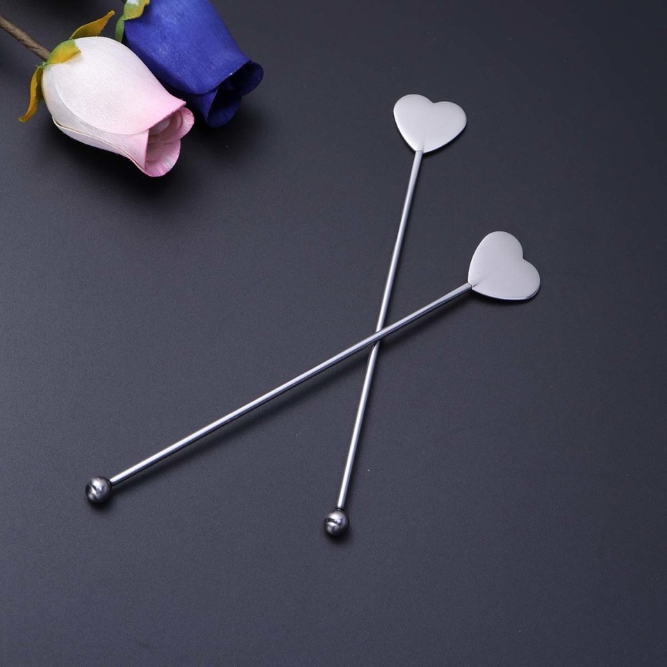 5Pcs Swizzle Sticks Stainless Steel Cocktail Picks Picks Fruit Sticks ...