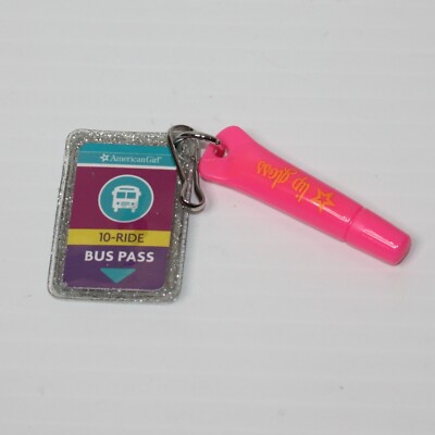 American Girl 2017 CYO Let's Explore Accessories I Bus Pass & Lip Gloss ...