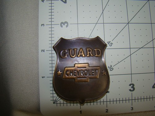vintage style Chevrolet guard badge brass chevy badge bowtie badge pin ...