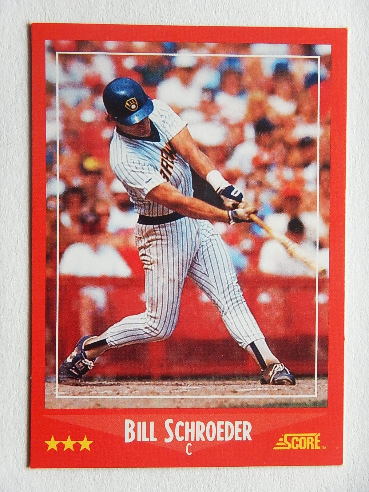 Bill Schroeder #311 Score 1988 Baseball Card (Milwaukee Brewers) | eBay