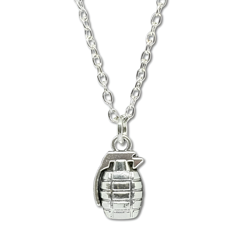 Grenade Pendant Necklace Gangsta Rebel Military Statement 18" Chain ...