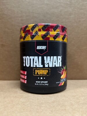REDCON1 TOTAL WAR PUMP Plum Fusion Stim Free Pre-Workout 30 Serv 2027 ...