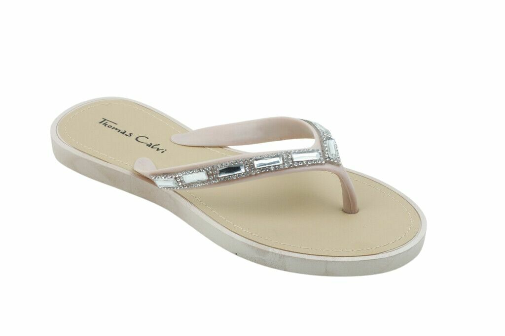 Thomas Calvi Women’s Flip Flops, Summer Sparkle Sliders Beach Holiday ...