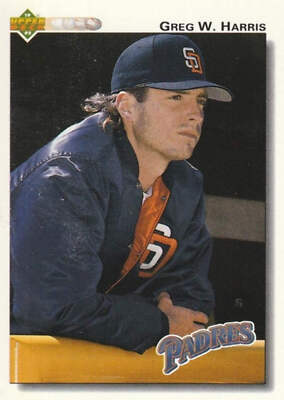 #306 Greg W. Harris - San Diego Padres - 1992 Upper Deck Baseball | eBay
