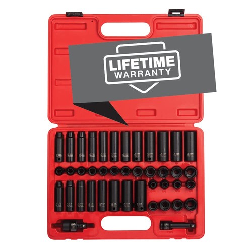 3342 3/8 Inch Drive Master Impact Socket Set, 42-Piece, SAE/Metric, 5/ ...