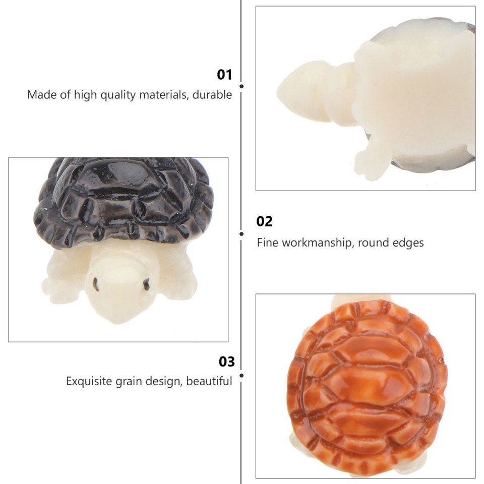 16 Pcs Garden Statue Turtle Figurine Micro Fake Model Desktop ...