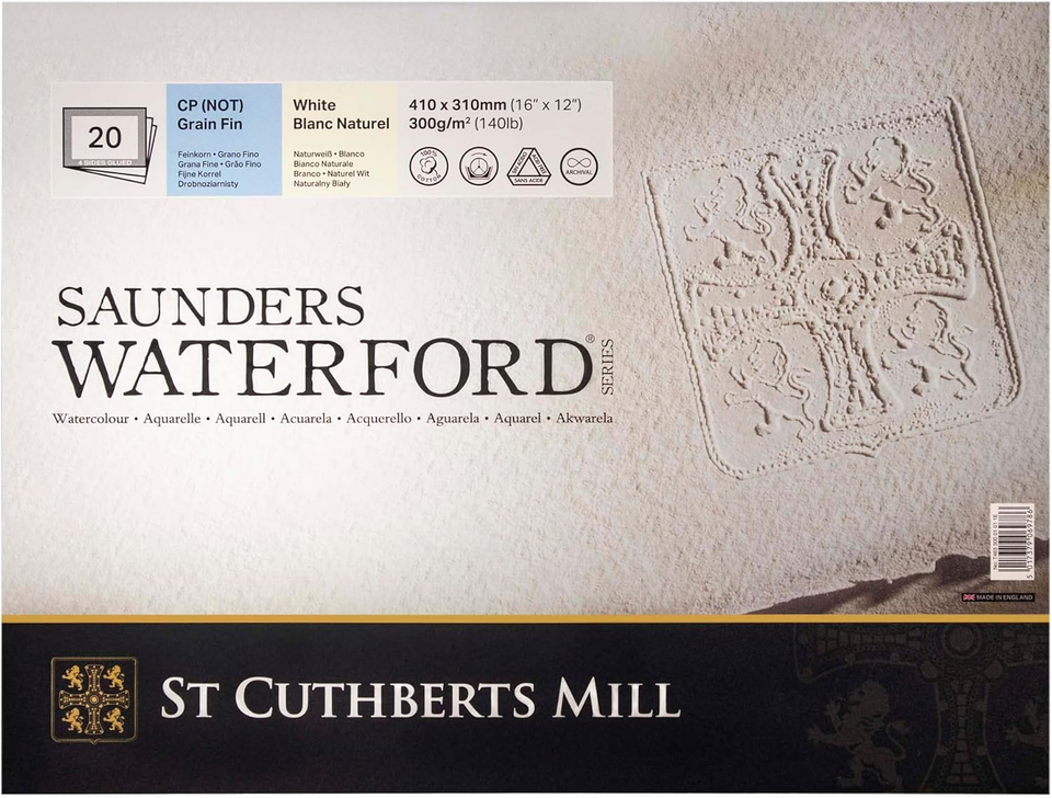 Saunders Waterford 300 GSM Cold Press Watercolor Pad, 41 X 31 Cm (20 ...
