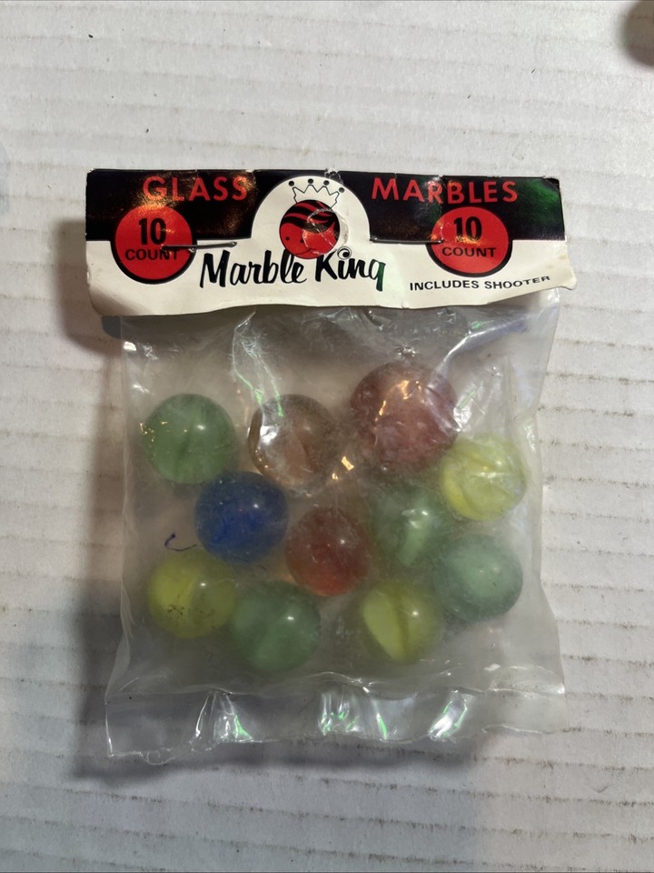 Vintage Marbles Lot (5 Bags) Vitro Cat Eyes Union Marble King *Read ...
