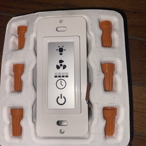 HOMEWERKS 7150-02 LED 2-WAY PANEL BATHROOM LIGHT SWITCH FOR VENTILATION ...