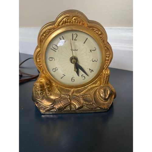 Vintage 1950's United Clock Corp Western Cowboy Clock, Model #315 ...