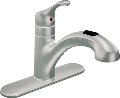 Moen Renzo Glacier CA87316SRS Kitchen Faucet, 1.5 gpm, 1-Faucet Handle ...