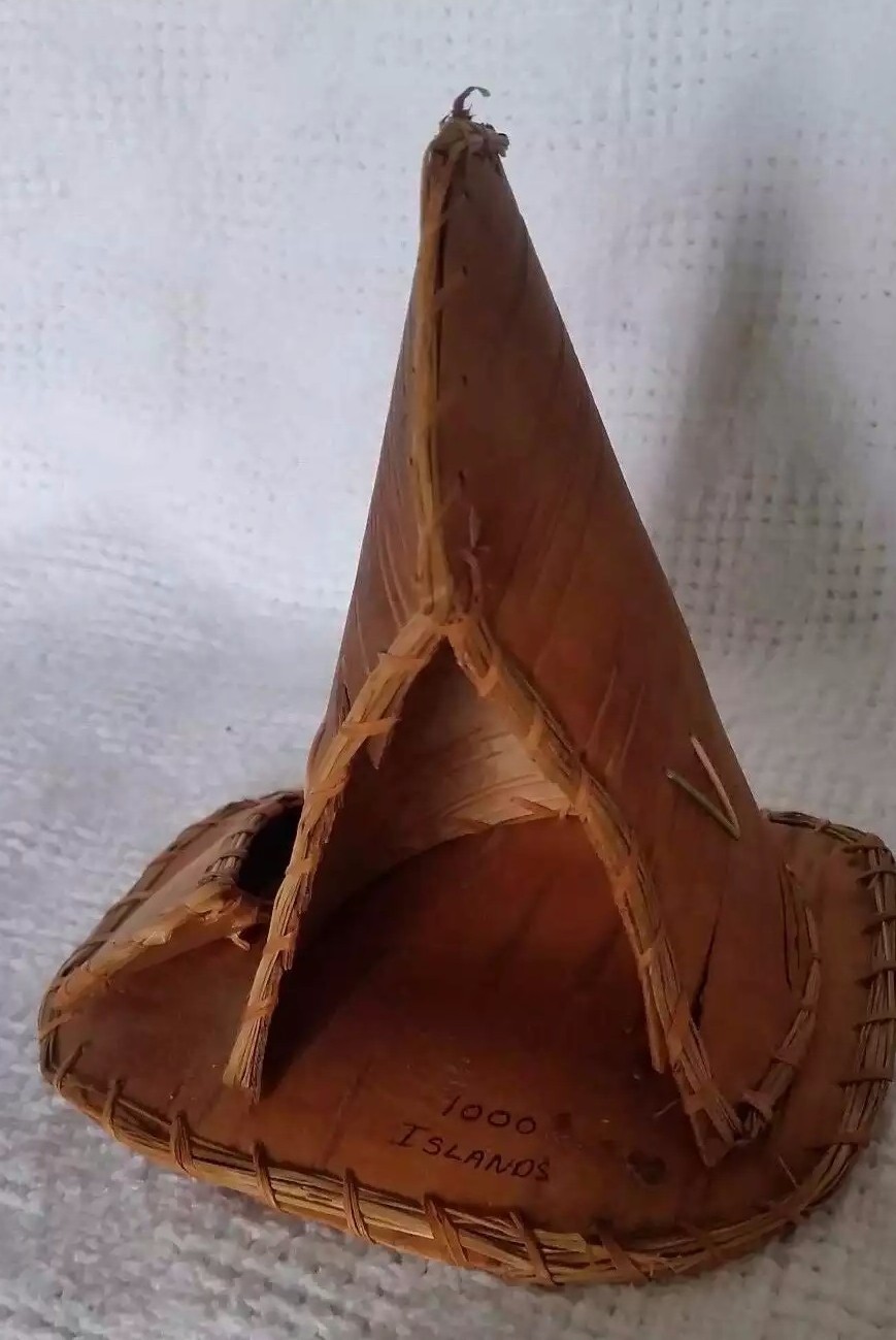 Vintage Birch Bark Canoe TeePee Souvenir Canada 1000 Islands ...