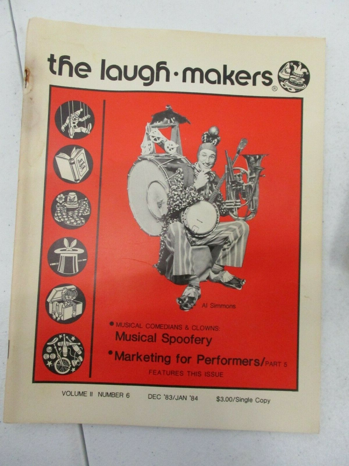 THE LAUGH MAKERS MAGAZINE VOL 2 NO 6 AUGUST 1983 MUSICAL SPOOFERY CLOWN MAGIC | eBay