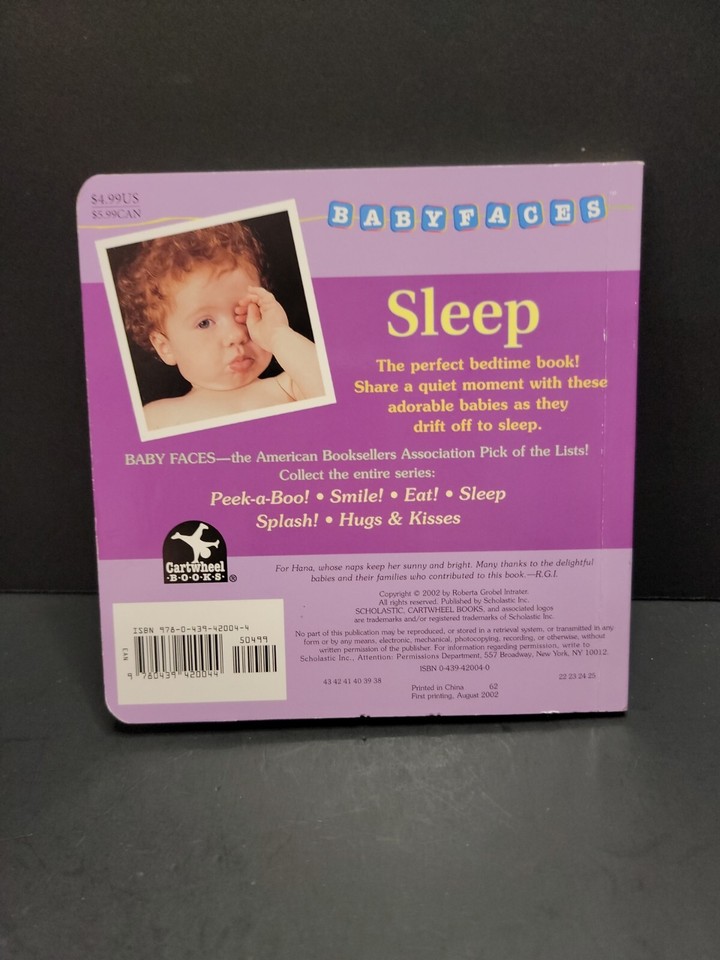 Sleep (Baby Faces Board Book) by Roberta Grobel Intrater (2002 ...