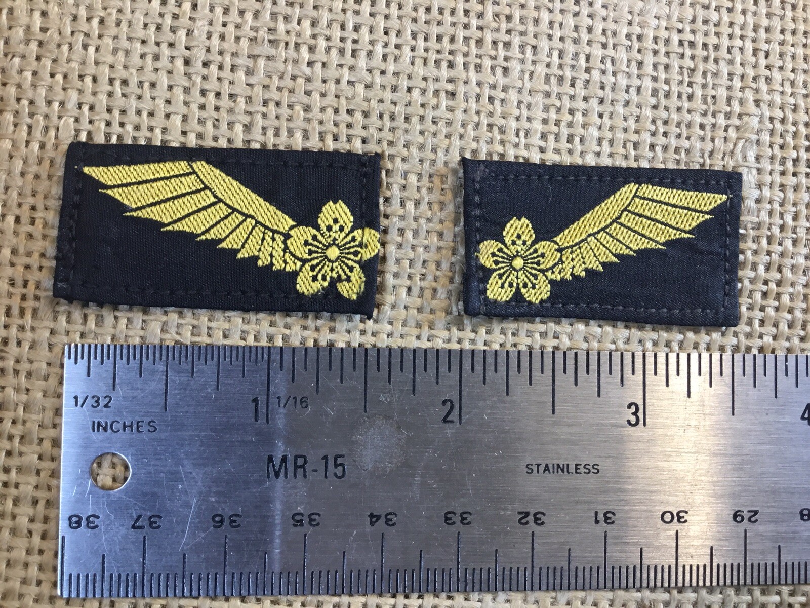 WWII JAPANESE PILOT WINGS PATCH INSIGNIA PAIR | eBay