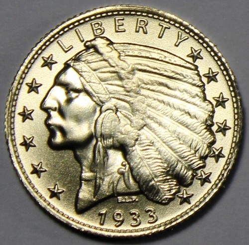 Daniel Carr 1933 Indian Head Brass Half Eagle, (Raised-Relief) High-Grade. | eBay