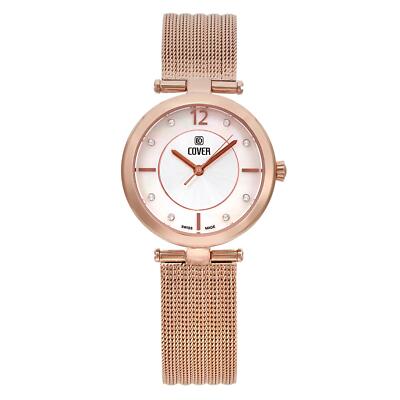 Cover Amelia 32mm Rose Gold Tone White MOP Dial Ladies Quartz Watch ...