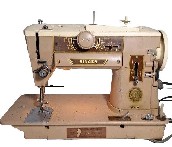 SINGER 401-A Slant-O-Matic Sewing Machine Vintage Heavy Duty ...